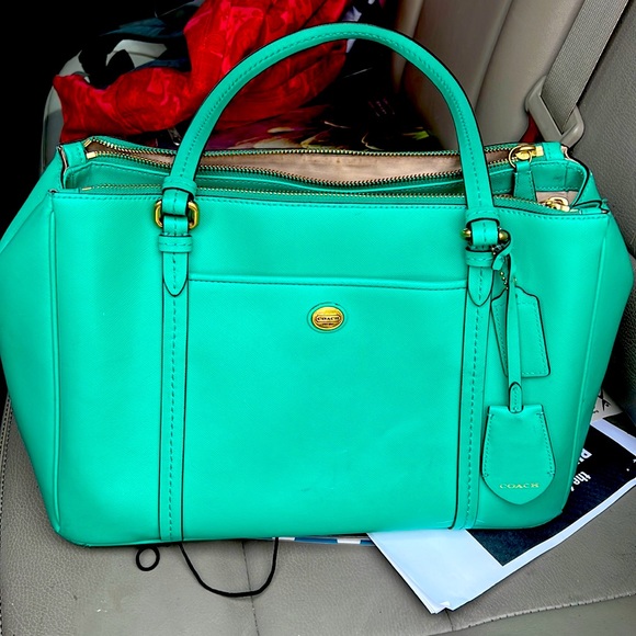 Coach | Bags | Authentic Green Vintage Coach Satchel It Can Be Carried ...